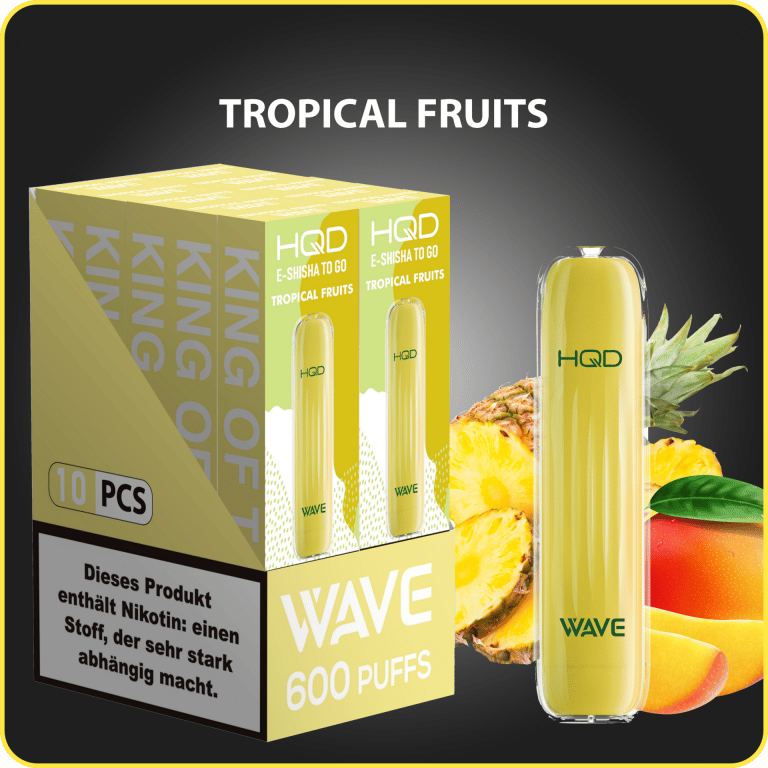 HQD WAVE 600 Züge Einweg Tropical Fruits - 23-7 Kiosk Donatus