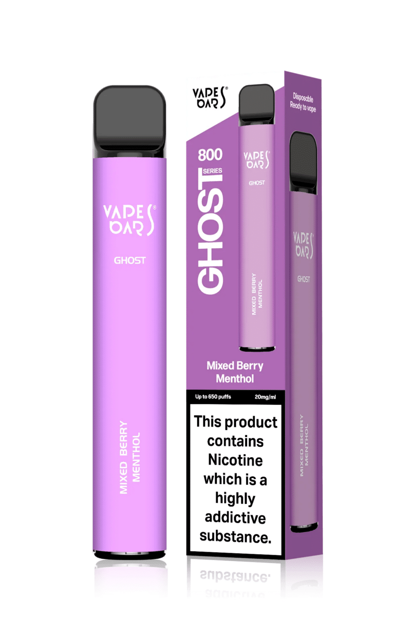 Vape Bar Ghost 800 – Einweg E-Shisha 650 Züge - Mixed Berry Menthol ...