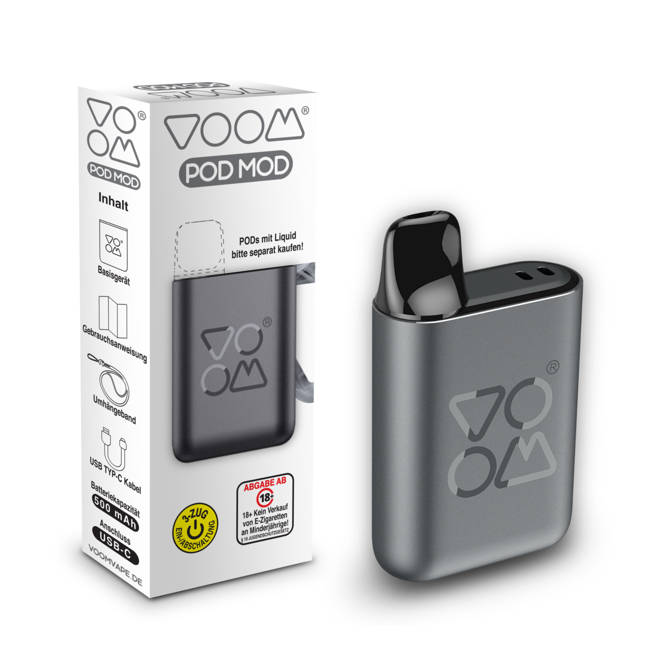 Voom Pod Mod Grey Akkuträger - 23-7 Kiosk Donatus