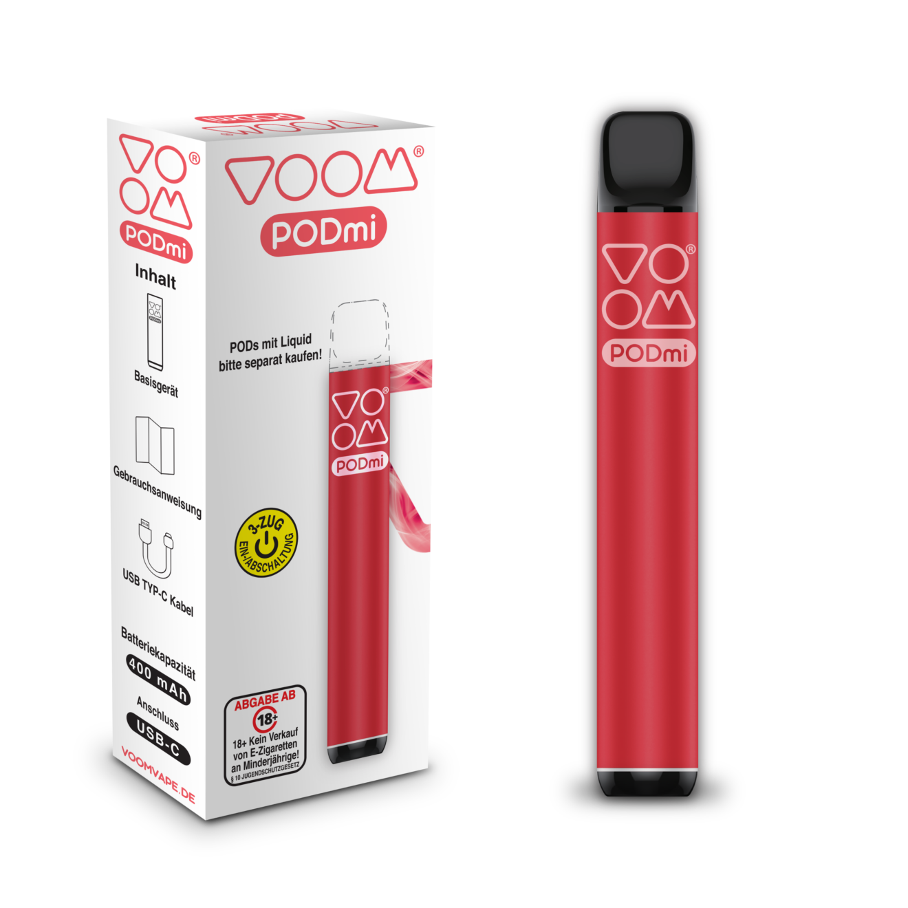 Voom Podmi Red Akkuträger - 23-7 Kiosk Donatus