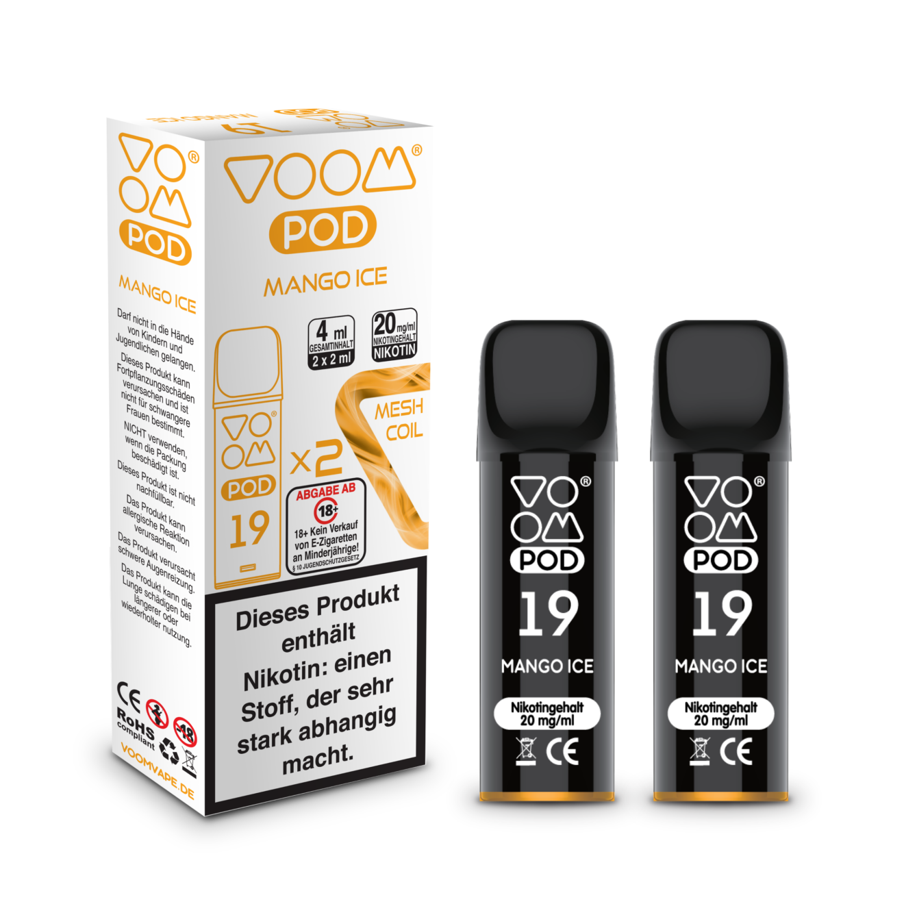 Voom Pod Mango Ice 2x 600 - 23-7 Kiosk Donatus